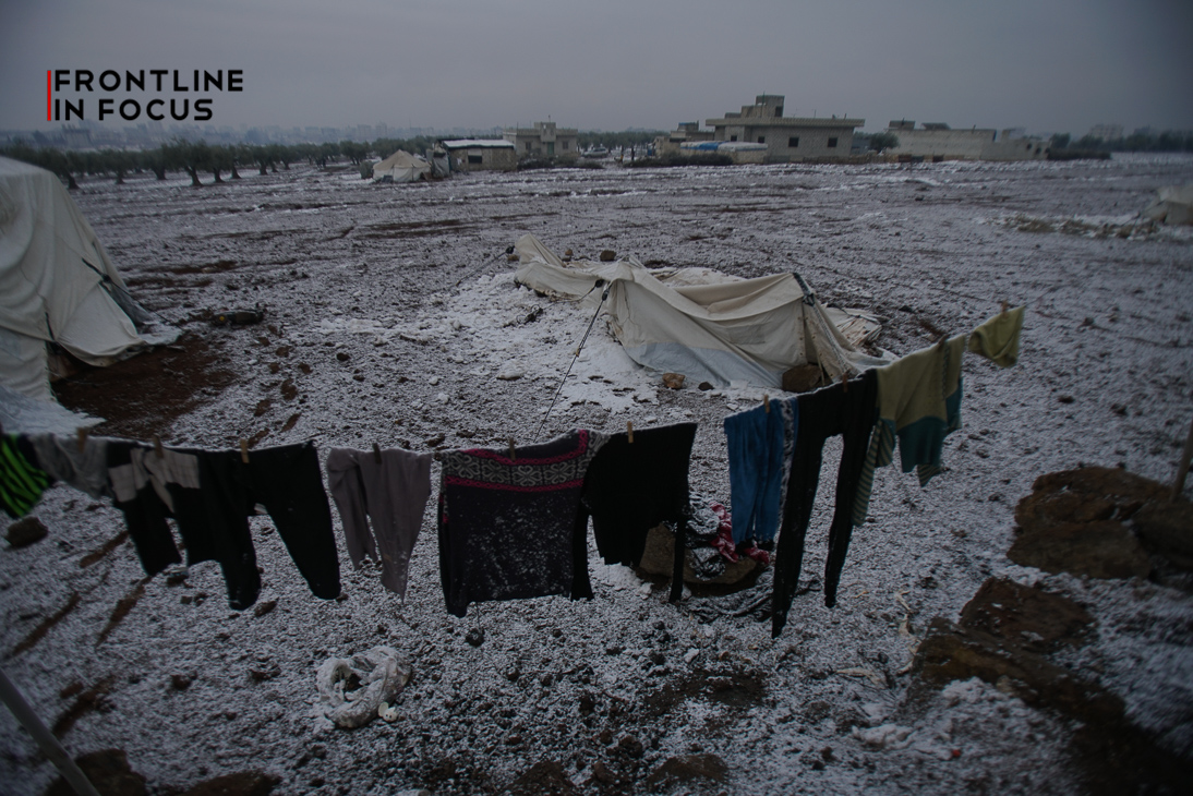 Snow in Syrian Refugee camps . Winter 2022